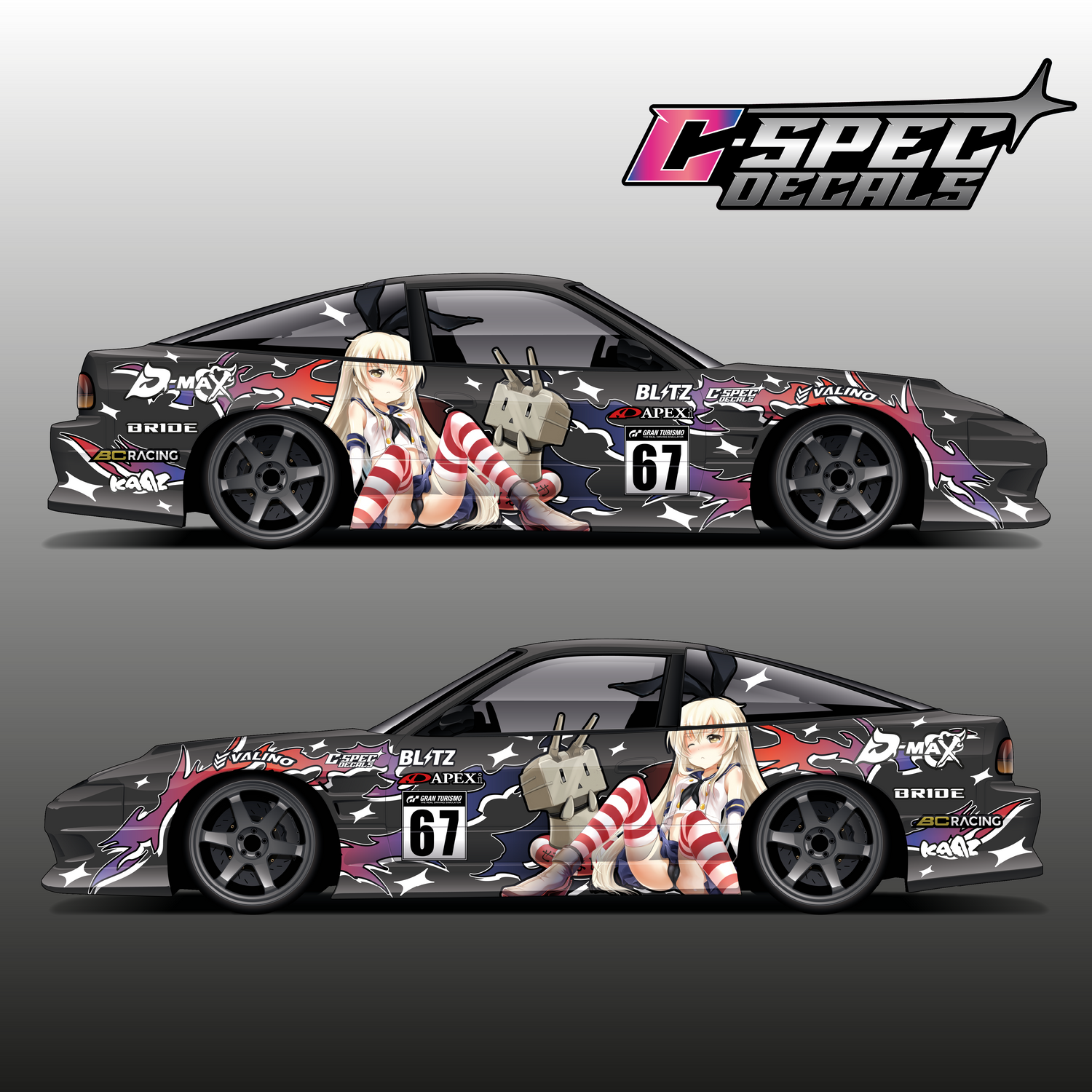Shimakaze Livery RC Drift S13 – C-Spec Decals